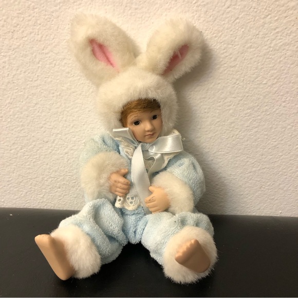 Toys | Vintage Anco 1997 Porcelain Bunny Doll | Poshmark